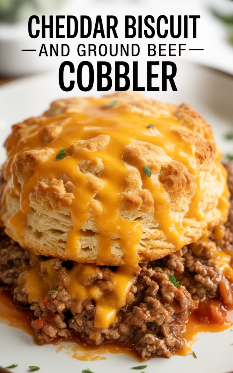 Hearty Cheddar Biscuit & Ground Beef Cobbler: The Ultimate Comfort Food ...