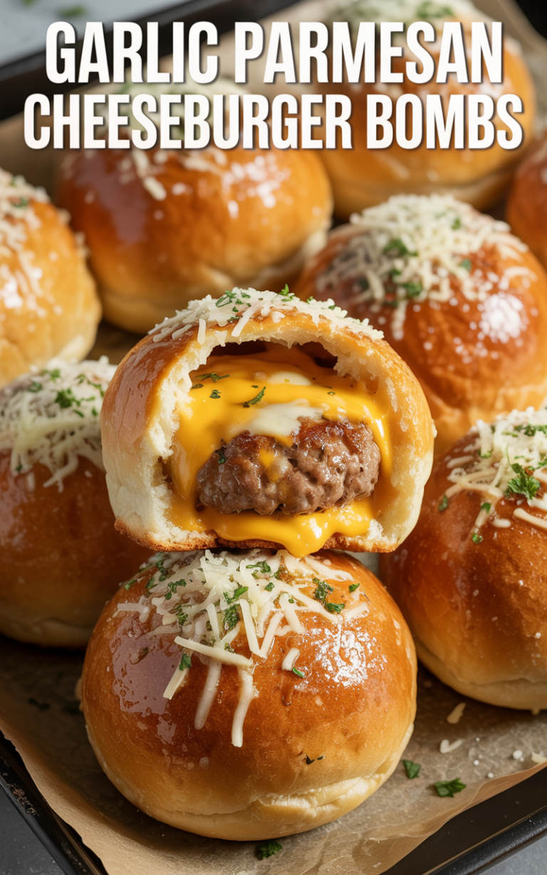 "Mini Flavor Bombs: The Ultimate Garlic Parmesan Cheeseburger ...