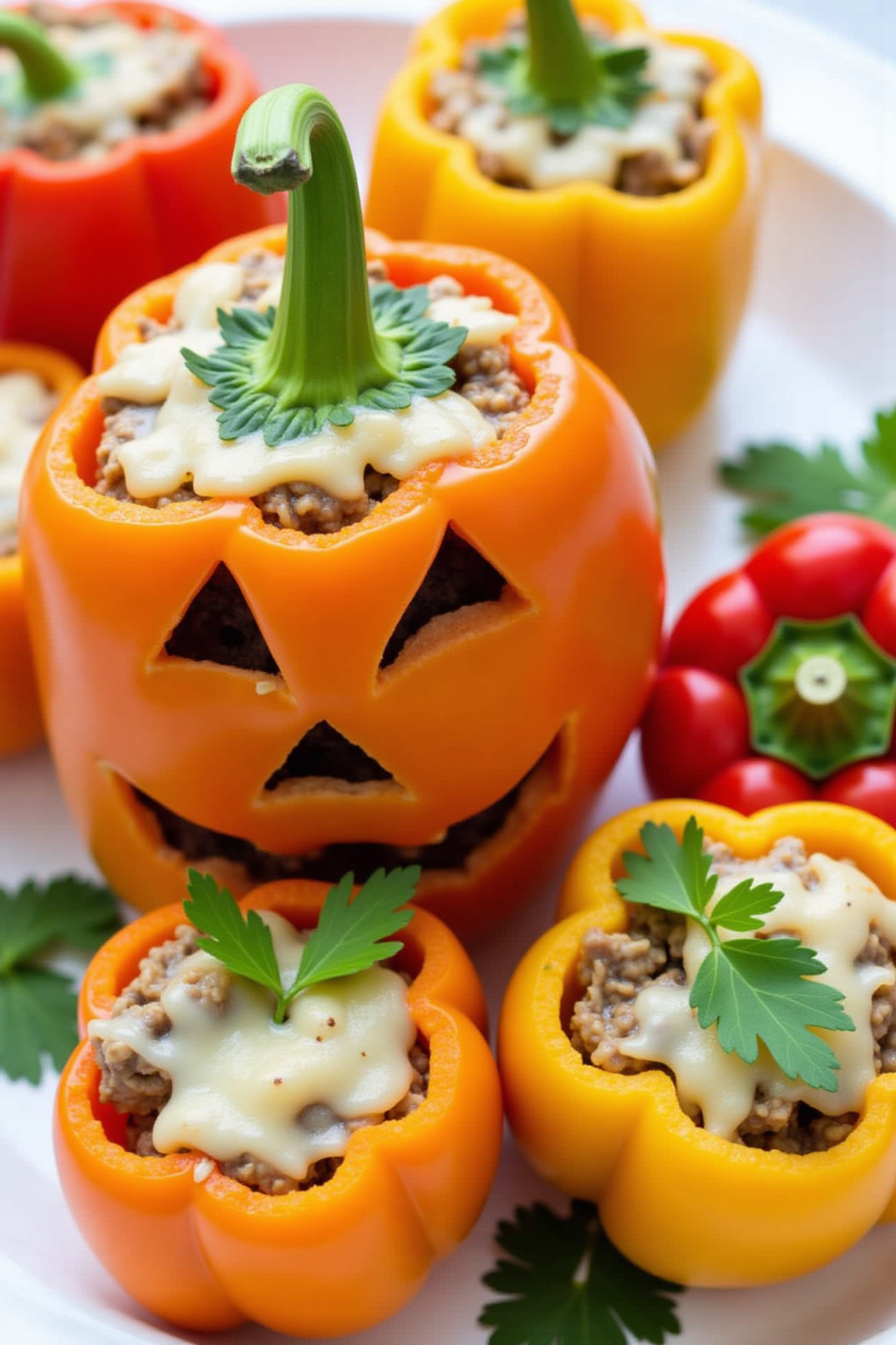 Spook-Tacular Jack-O’-Lantern Stuffed Peppers: A Kid-Friendly Halloween ...