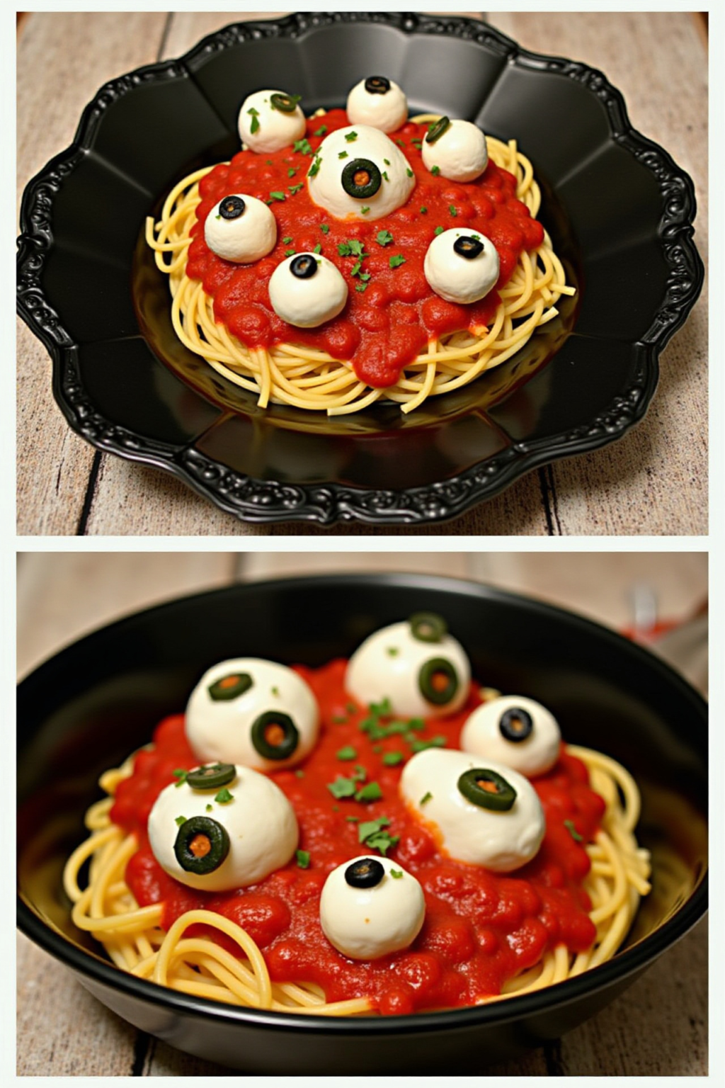 Spooky Delights: Bloody Spaghetti with Mozzarella Eyeballs for a ...